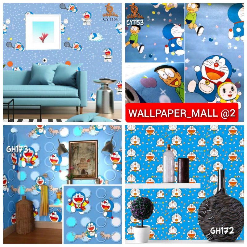 Jual Walpaper Dinding Doraemon Wallpaper Dinding Doraemon Stiker Dinding Doraemon Sticker ...