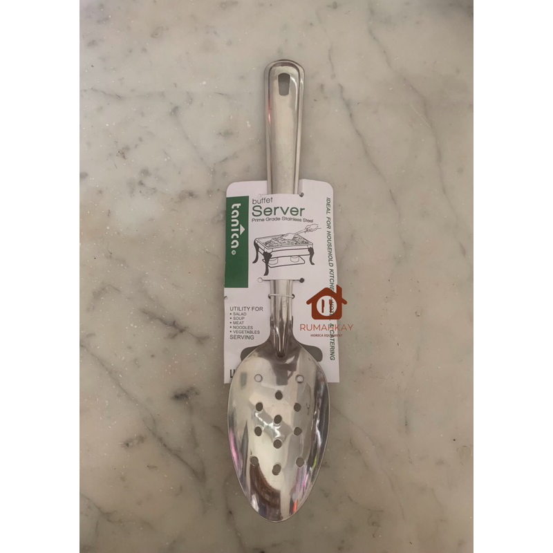 Jual Tanica Buffet Slotted Serving Spoon / sendok saji lobang | Shopee ...
