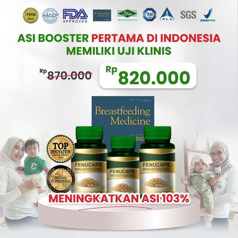 Jual FENUCAPS BREASTFEEDING ASI BOOSTER (PAKET HEMAT 3 BOTOL) | Shopee ...