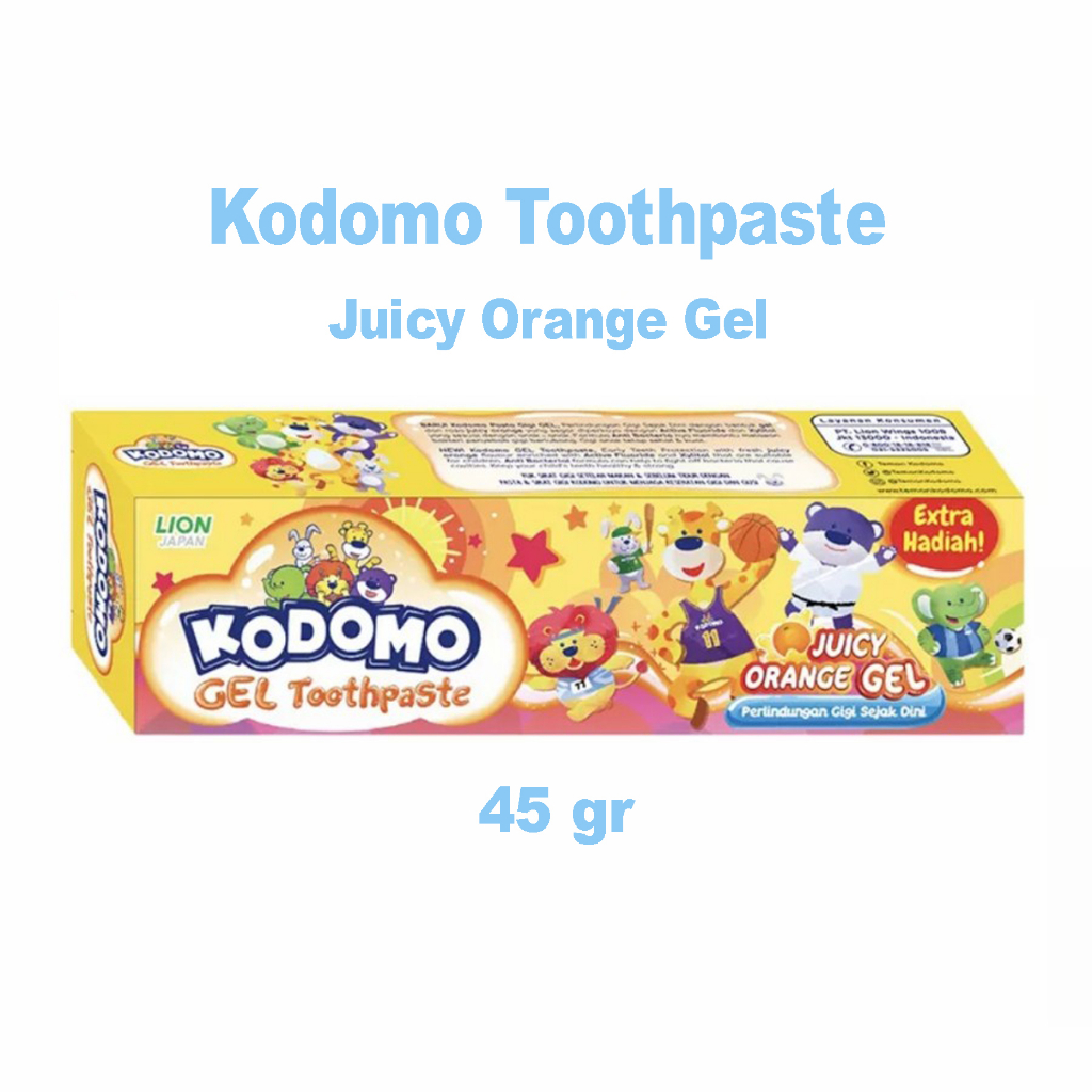 Jual Kodomo Toothpaste Juicy Orange Gel 45gr - Pasta Gigi Anak | Shopee ...