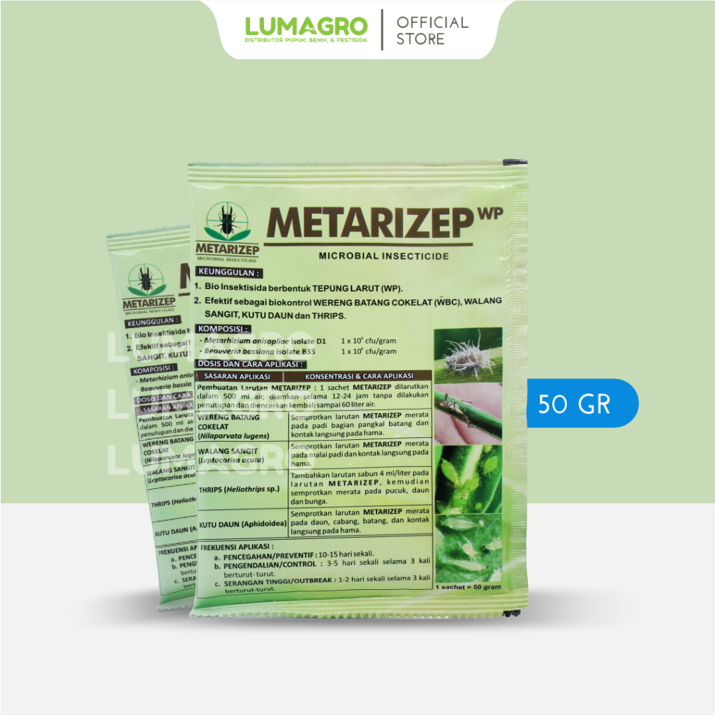 Jual Insektisida Metarizep 50gr Pestisida Organik Pengendali Hama ...