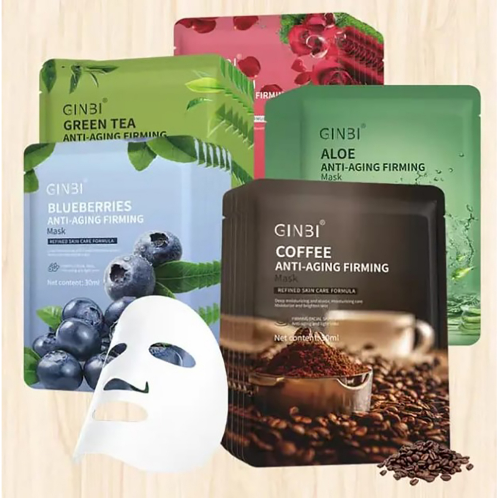 Jual GINBI Masker Wajah Sheet Mask Hydrating Essence Face Mask ...