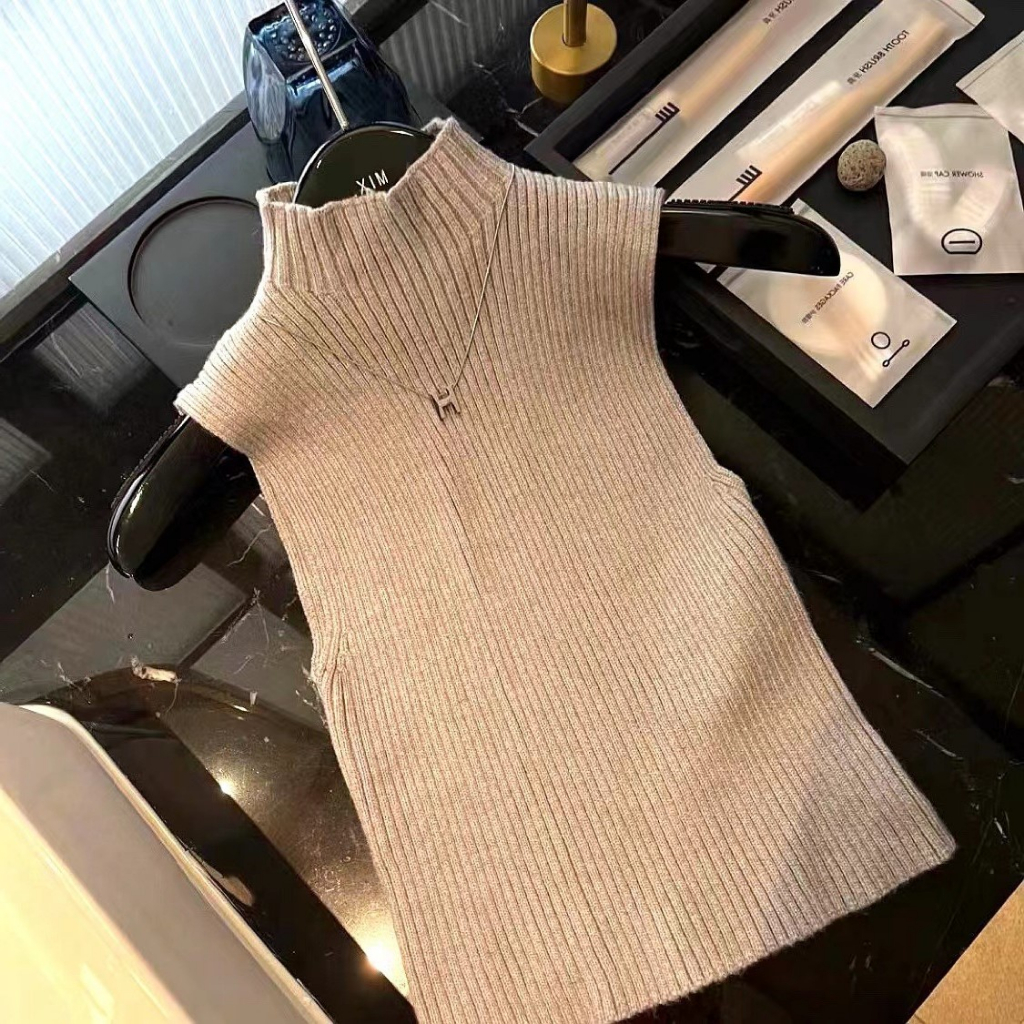 Jual AJW Inner Rajut Turtleneck Tanpa Lengan Premium Import Bahan Halus ...