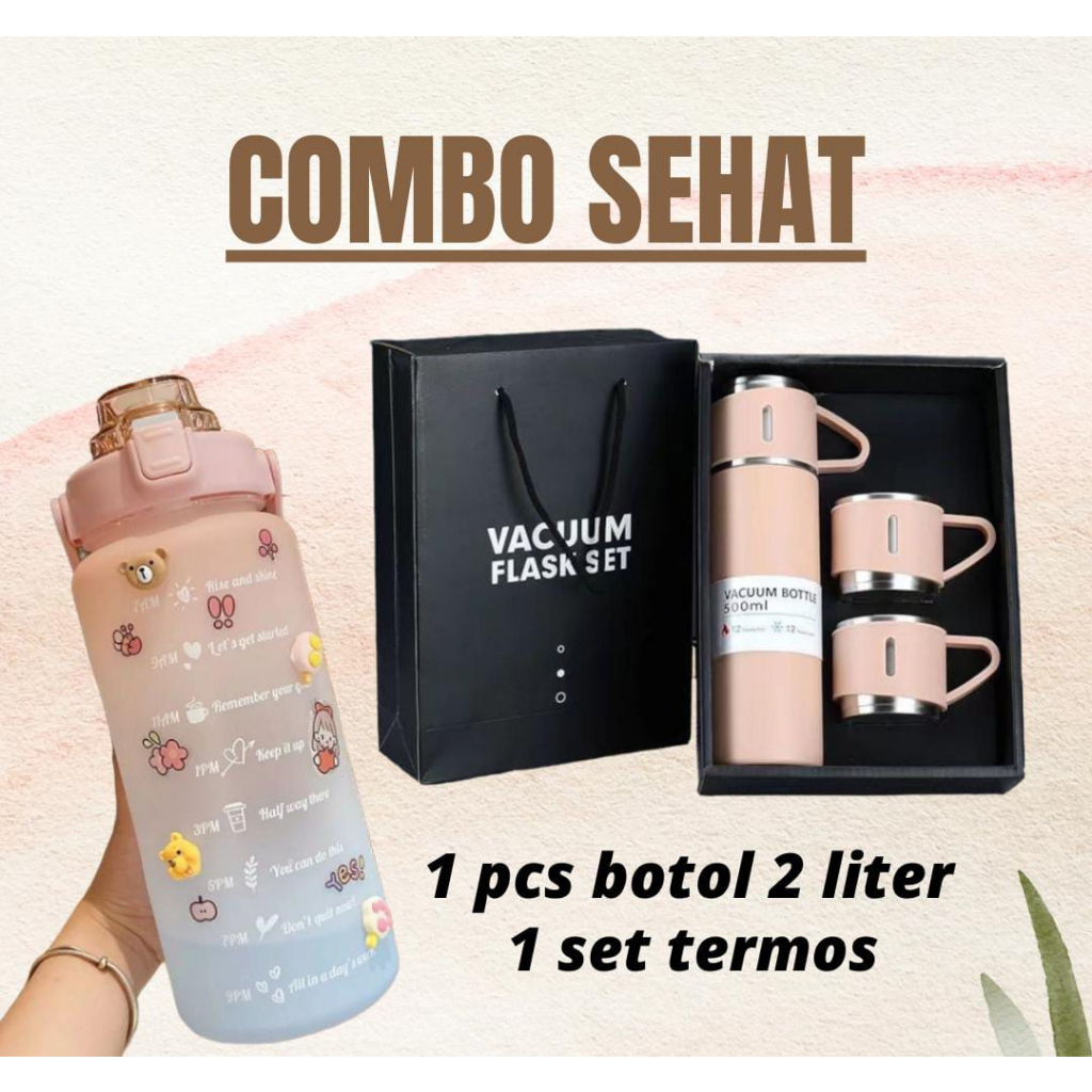 Jual Paket Combo SEHAT Botol 2liter 1pcs + Termos Sultan 1pcs | Shopee ...