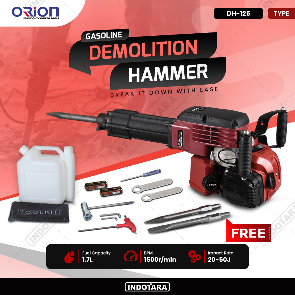 Jual Mesin Jack Hammer Bobok Beton Orion DH-125 Pemecah Beton Bensin ...