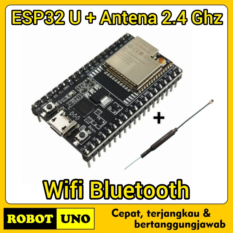 Jual ESP32U ESP32-U WROOM DEVKIT V4 + Antena 2.4 GHz | Shopee Indonesia