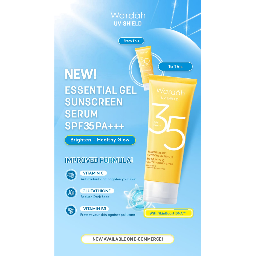 Jual Wardah UV Shield Essential Gel Sunscreen Serum SPF 35 PA ...
