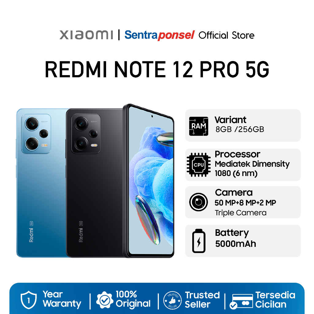 Jual Handphone Redmi Note 12 Pro 5G NFC | Shopee Indonesia