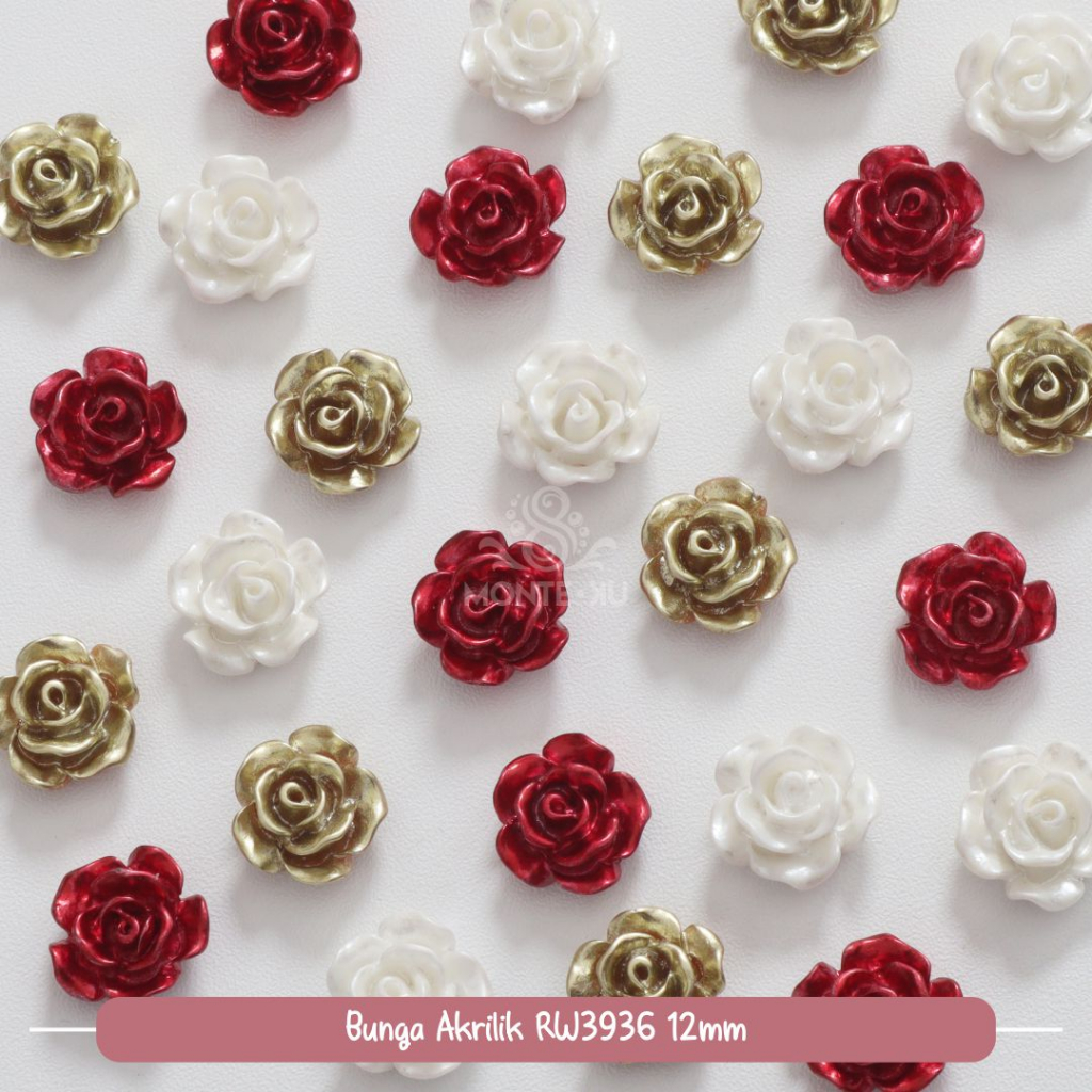 Jual Manik Bunga Akrilik Kelopak Bunga Mawar Tempel Murah Premium isi ...