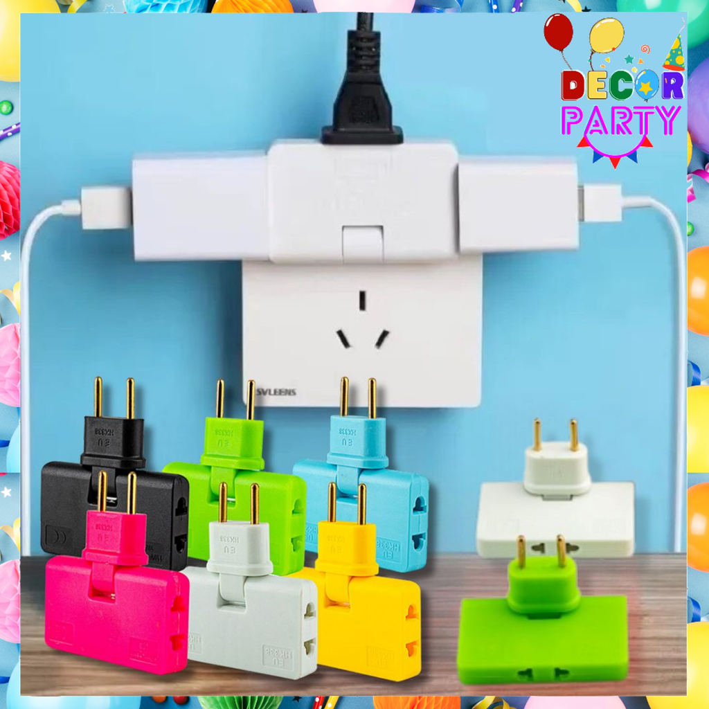 Jual DP 3in1 Power Socket Extension Plug Lipat Tambahan 3 Lubang Stop ...