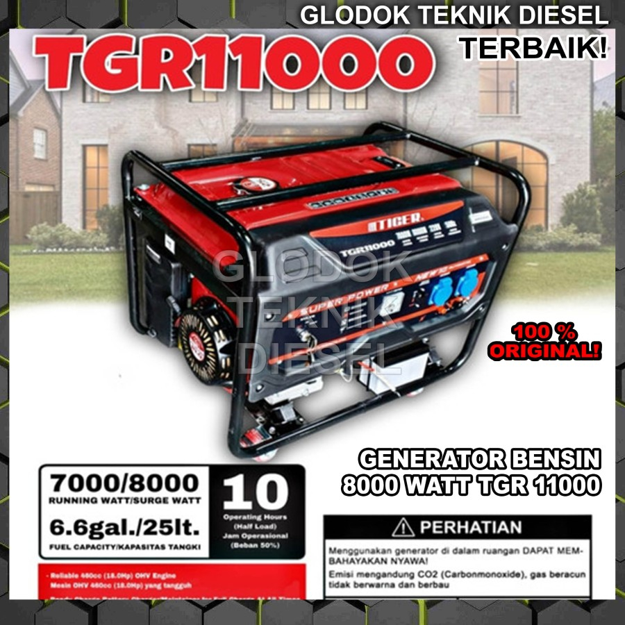 Jual TIGER Genset Generator Bensin 10 Kva TGR 11000 8000 7000 WATT ...