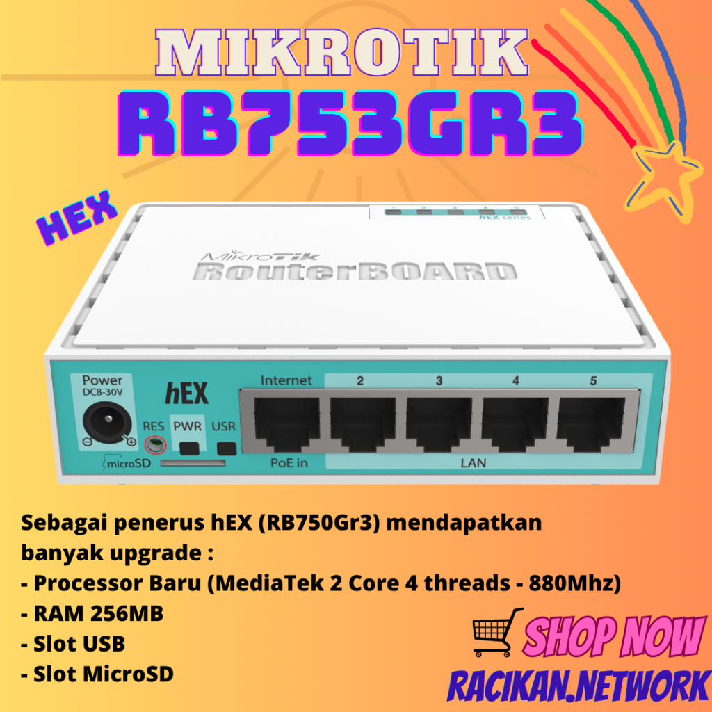 Jual Mikrotik RB750Gr3 hEX | Shopee Indonesia