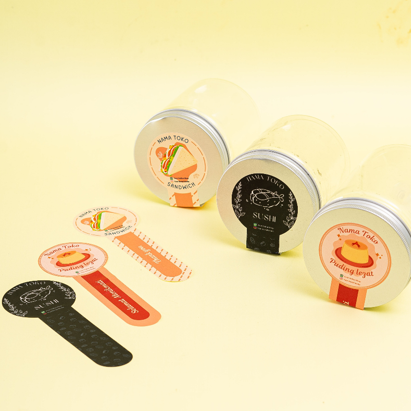 Jual Stiker Label Seal Toples Kue Kering Custom Free Template Desain ...