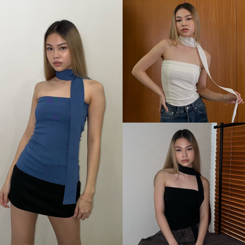 Jual Rachel Scarf Tube Top - THREEK.CLOTHING | Shopee Indonesia