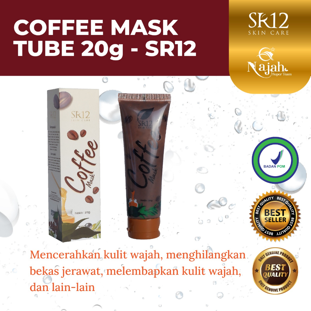 Jual COFFEE MASK TUBE SR12 Masker Untuk Wajah Komedo & Berminnyak 20 g ...