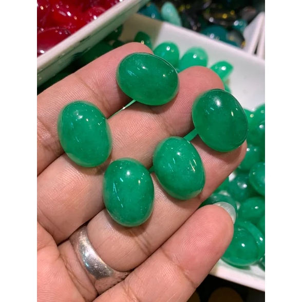 Jual Batu giok burma ball harga satuan size 15x20 mm | Shopee Indonesia
