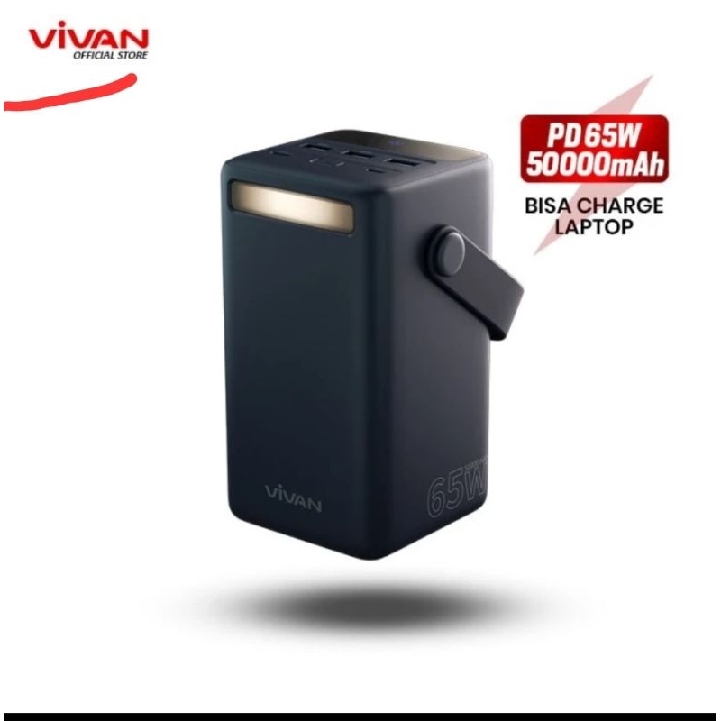 Jual Powerbank 50000mAh 65W Dengan Flashlight Dan LCD Display Vivan VPB ...
