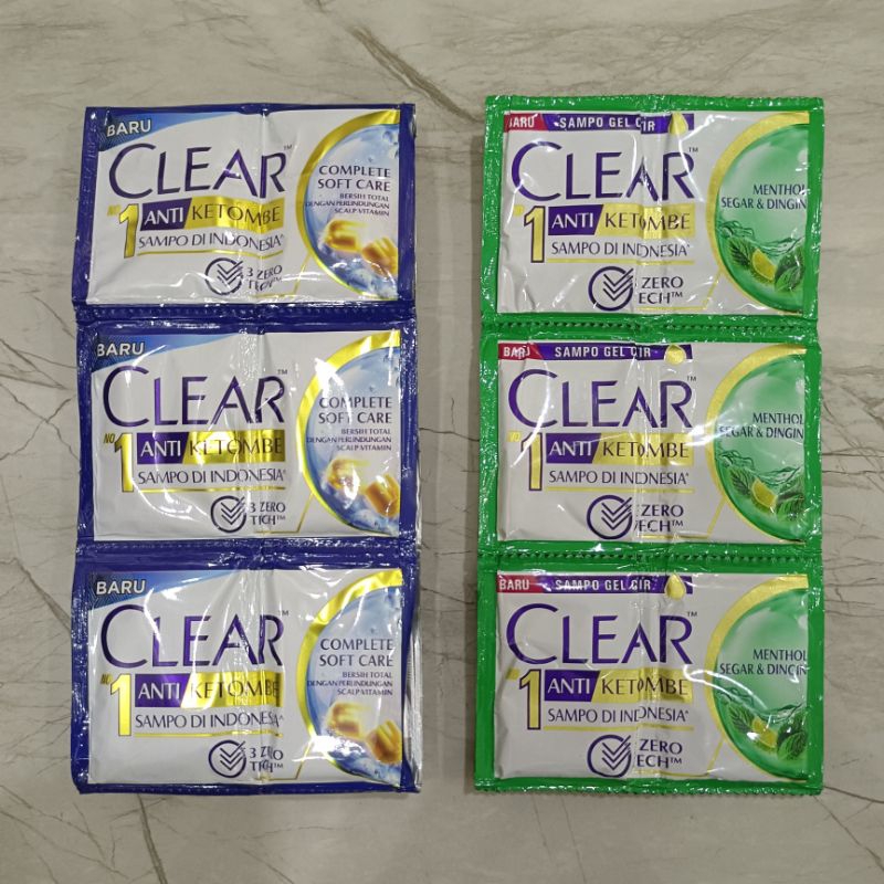 Jual Sampo CLEAR Anti Ketombe Renteng isi 12 Sachet | Shopee Indonesia