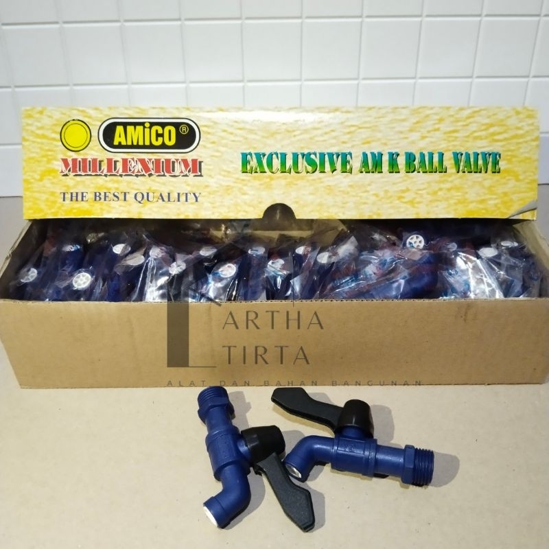 Jual Kran AMICO PVC keran air plastik Original 100% 3/4” dan 1/2” inch ...