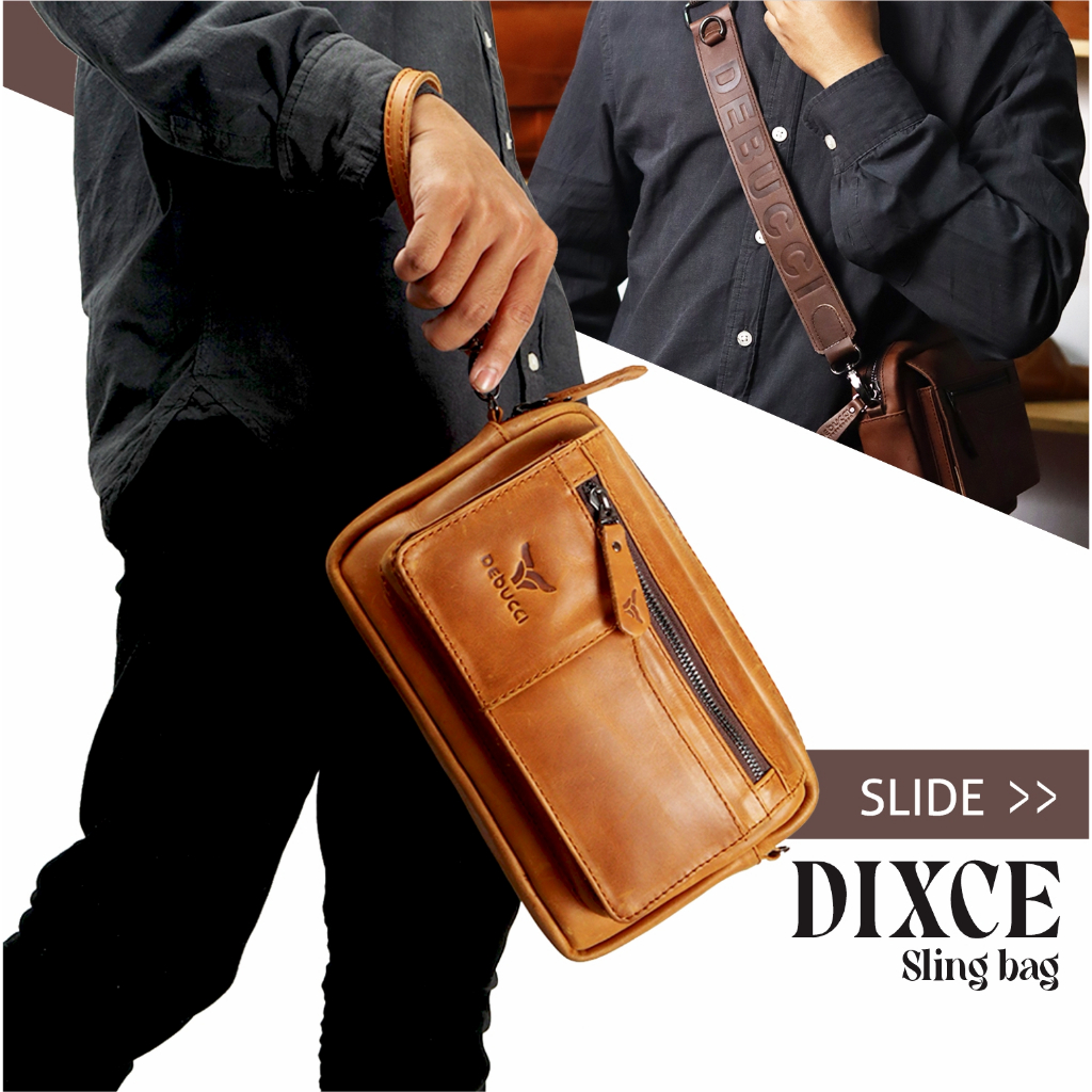Jual Skystud Leather Hand Bag Pria Kulit Asli Dixce Handbag Kulit Asli ...