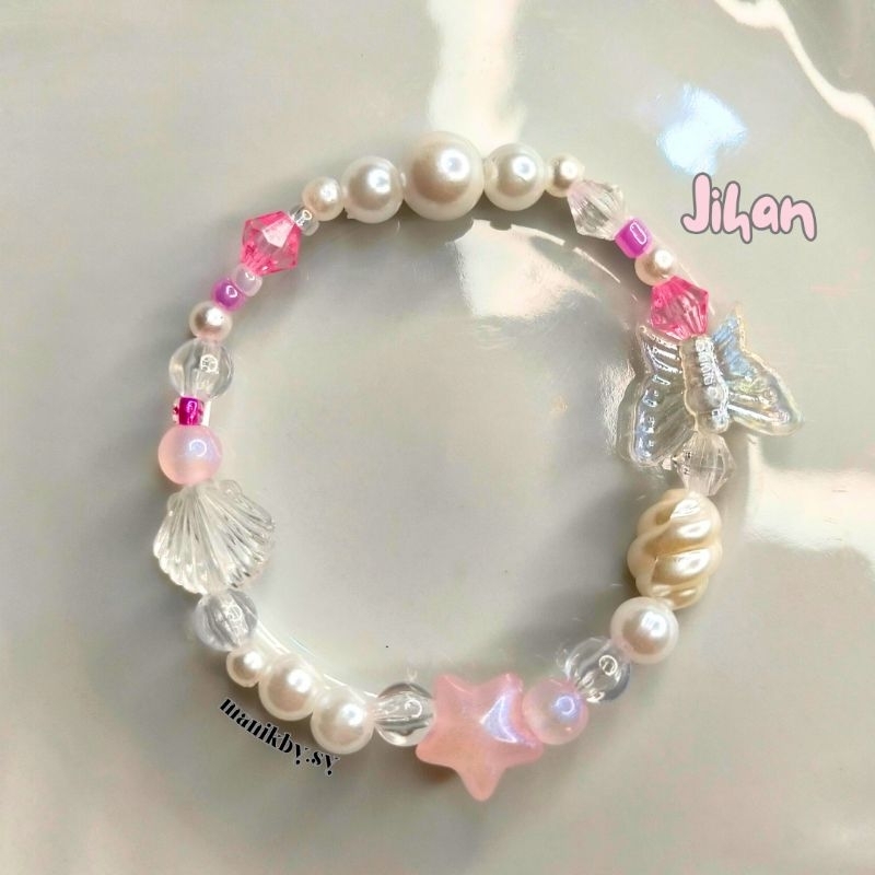 Jual Gelang manik manik aesthetic elastis | beads bracelet korea mutiara | gelang couple ...