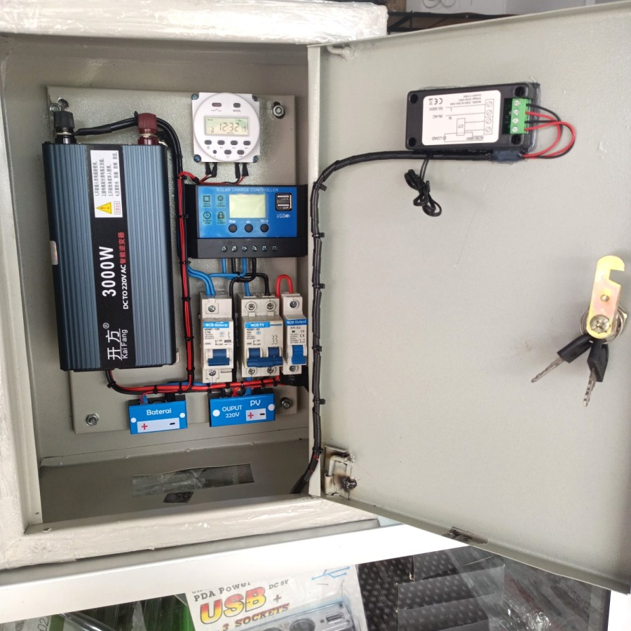 Jual box panel plts off grid with timer 12v 3000w | Shopee Indonesia