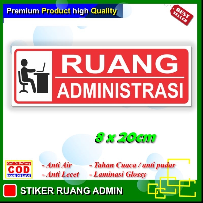 Jual Stiker ruang administrasi sticker ruang administrasi kantor ...