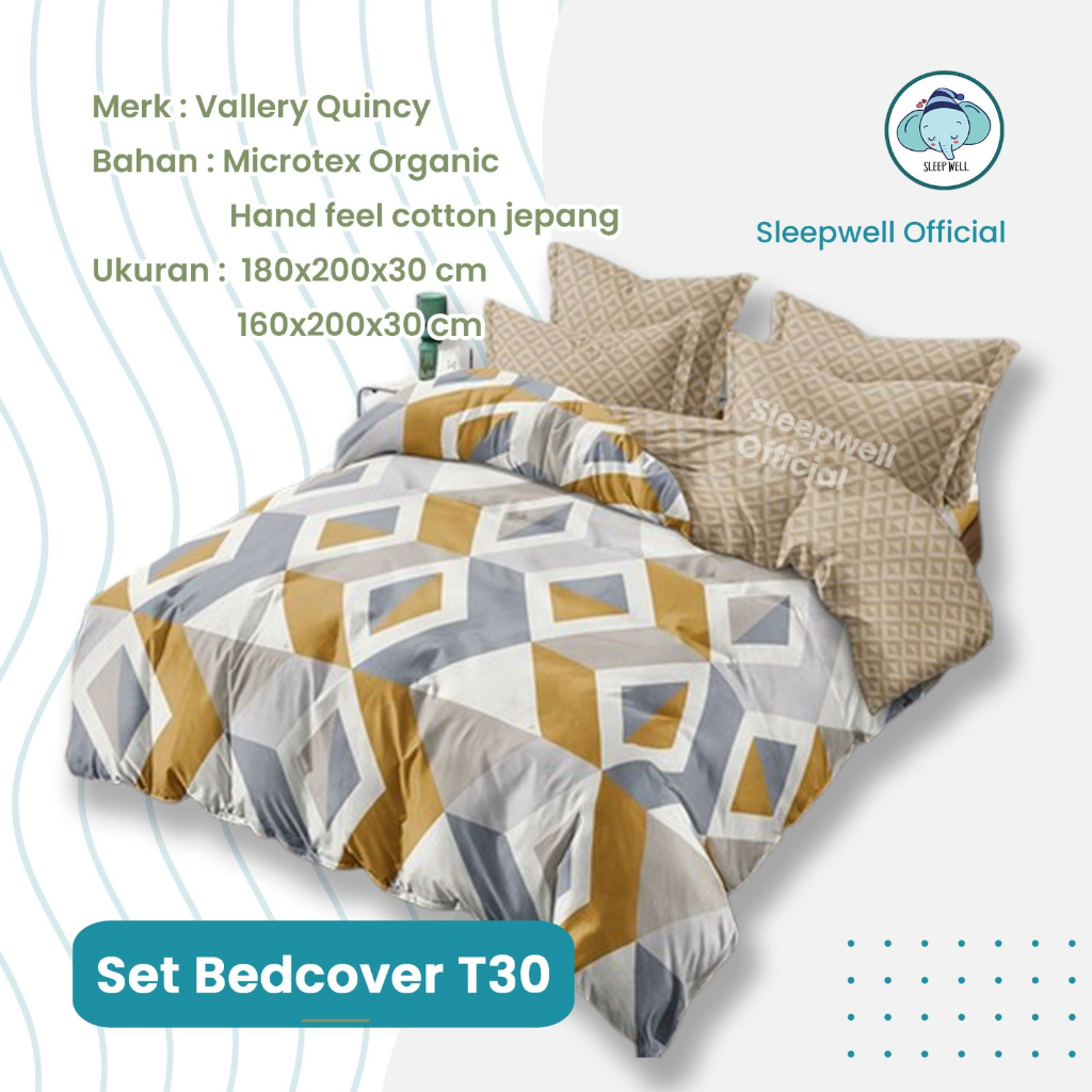 Jual VALLERY QUINCY Set Bedcover + Sprei Fitted 180x200 / 160x200 ...