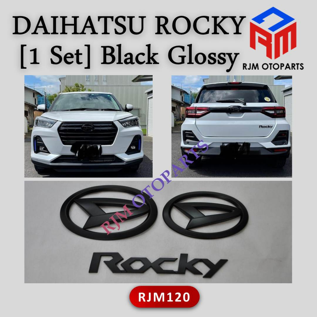 Jual EMBLEM LOGO DAIHATSU ROCKY SET, LOGO 13cm, 15cm, DAN TULISAN ROCKY ...