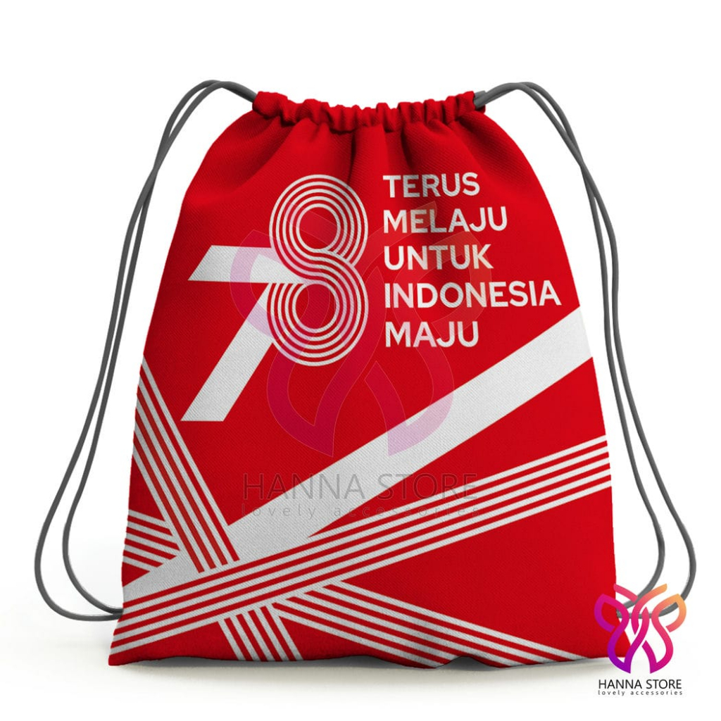 Jual Tas Serut Ransel Sekolah Kemerdekaan Hut RI 78 Merah | Shopee ...