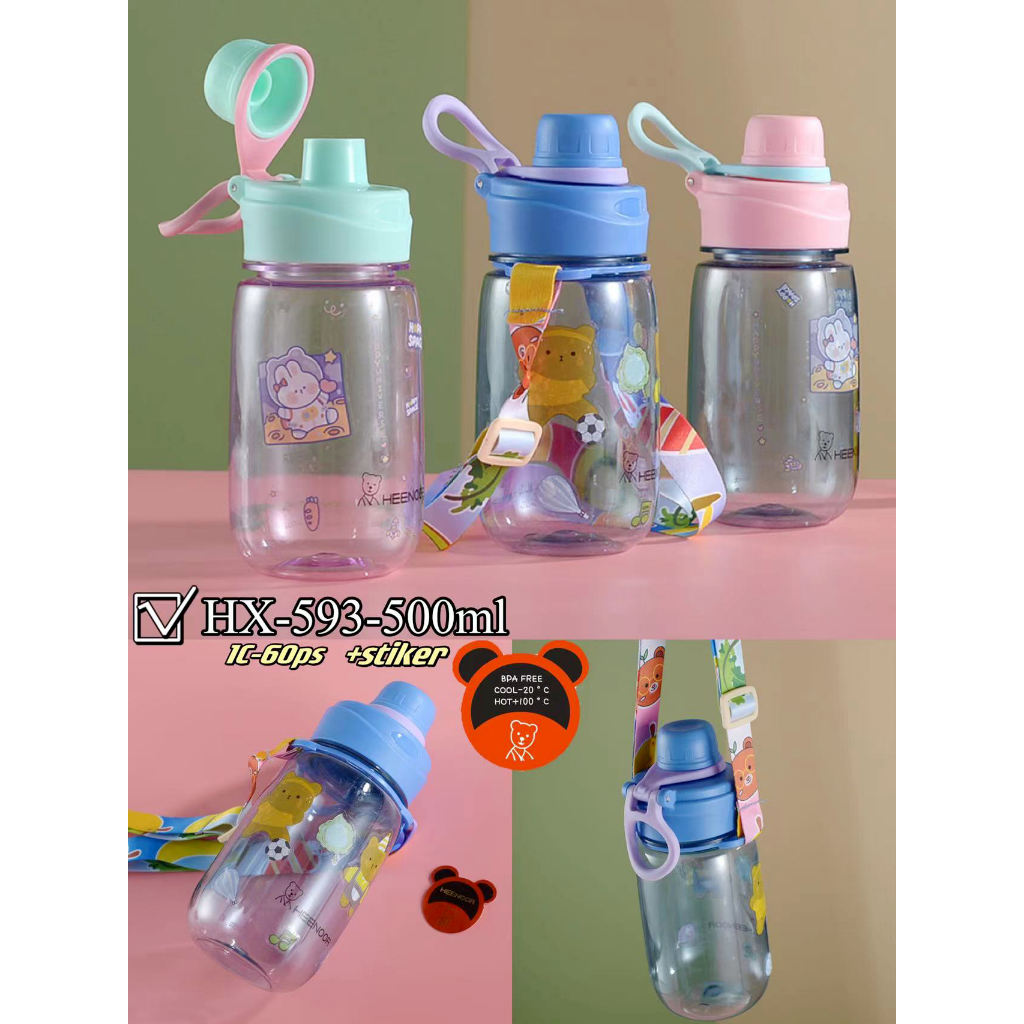 Jual Botol Minum Plastik Anak Transparan / botol minum anak murah ...