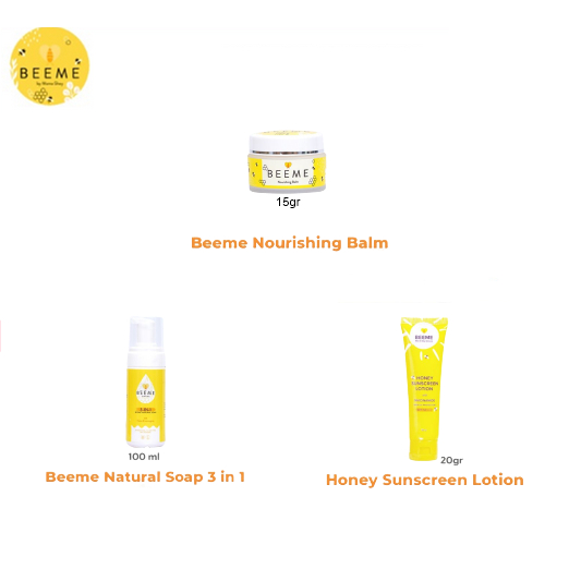 Jual BEEME NOURISHING BALM 15gr / 5gr/ BEE ME NATURAL SOAP 3 IN 1 100ml ...