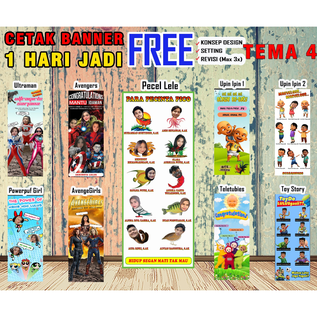 Jual Cetak X Banner Wisuda Congratulations Protokol Kesehatan Prokes ...