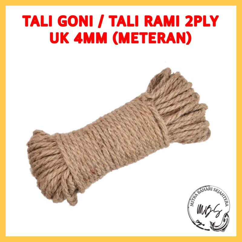 Jual TALI GONI / TALI RAMI 2PLY UK 4MM (METERAN) | Shopee Indonesia