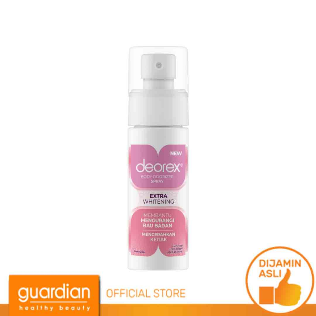 Jual DEOREX Body Odorizer Spray Extra Whitening 60ml | Shopee Indonesia