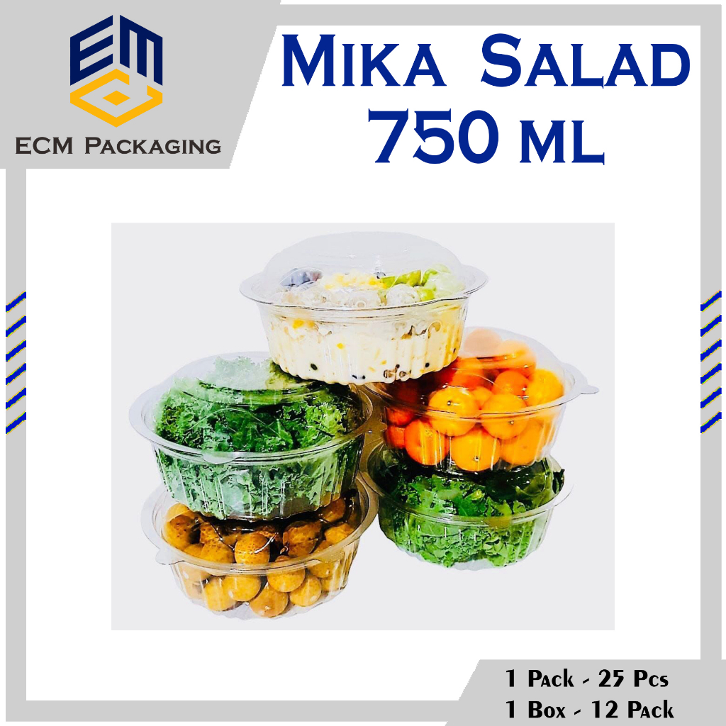 Jual Mika Salad Buah Sayur 750 ml 25pcs | Shopee Indonesia