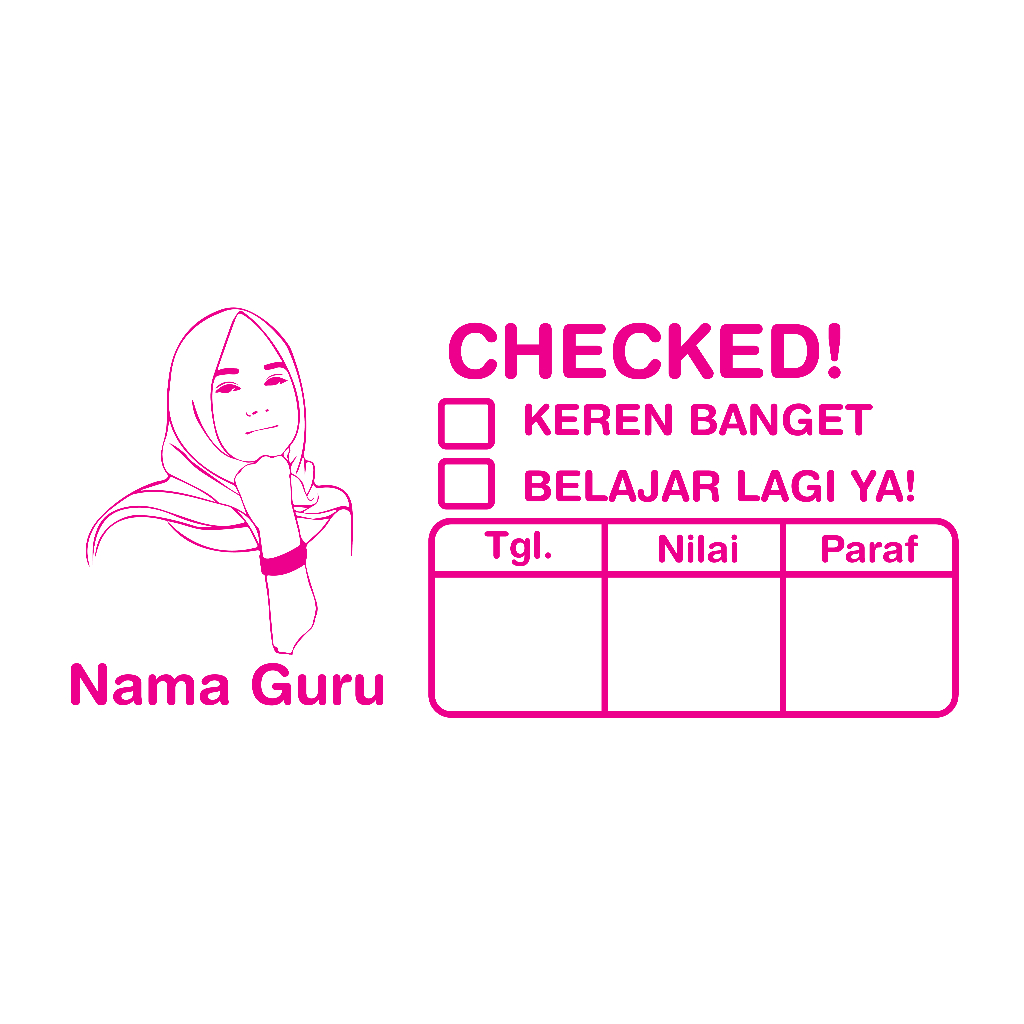 Jual Stempel Reward Murah / Cetak Stempel Checked/ Stempel Penilaian ...