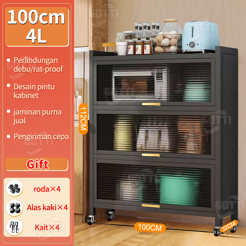 Jual 4/5L Lemari Dapur Lemari Piring Minimalis Rak Lemari Rak Kabinet ...