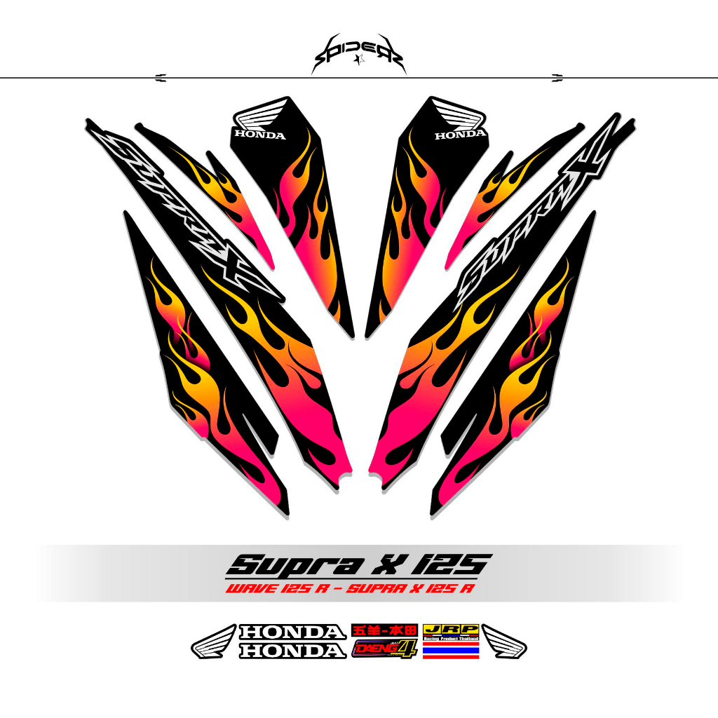 Jual STRIPING SUPRA X 125 R NEW / (18) / STIKER SUPRA X 125 FI ...