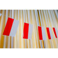 Jual MURAH BENDERA PLASTIK MERAH PUTIH TALI/BENDERA TALI MERAH PUTIH ...