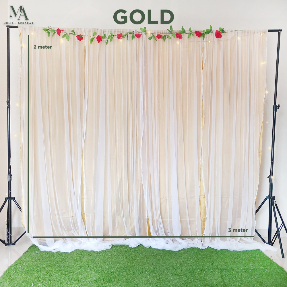 Jual Kain Dekorasi Backdrop Tiang Abutai Tile Sudah Dijahit Menjadi ...