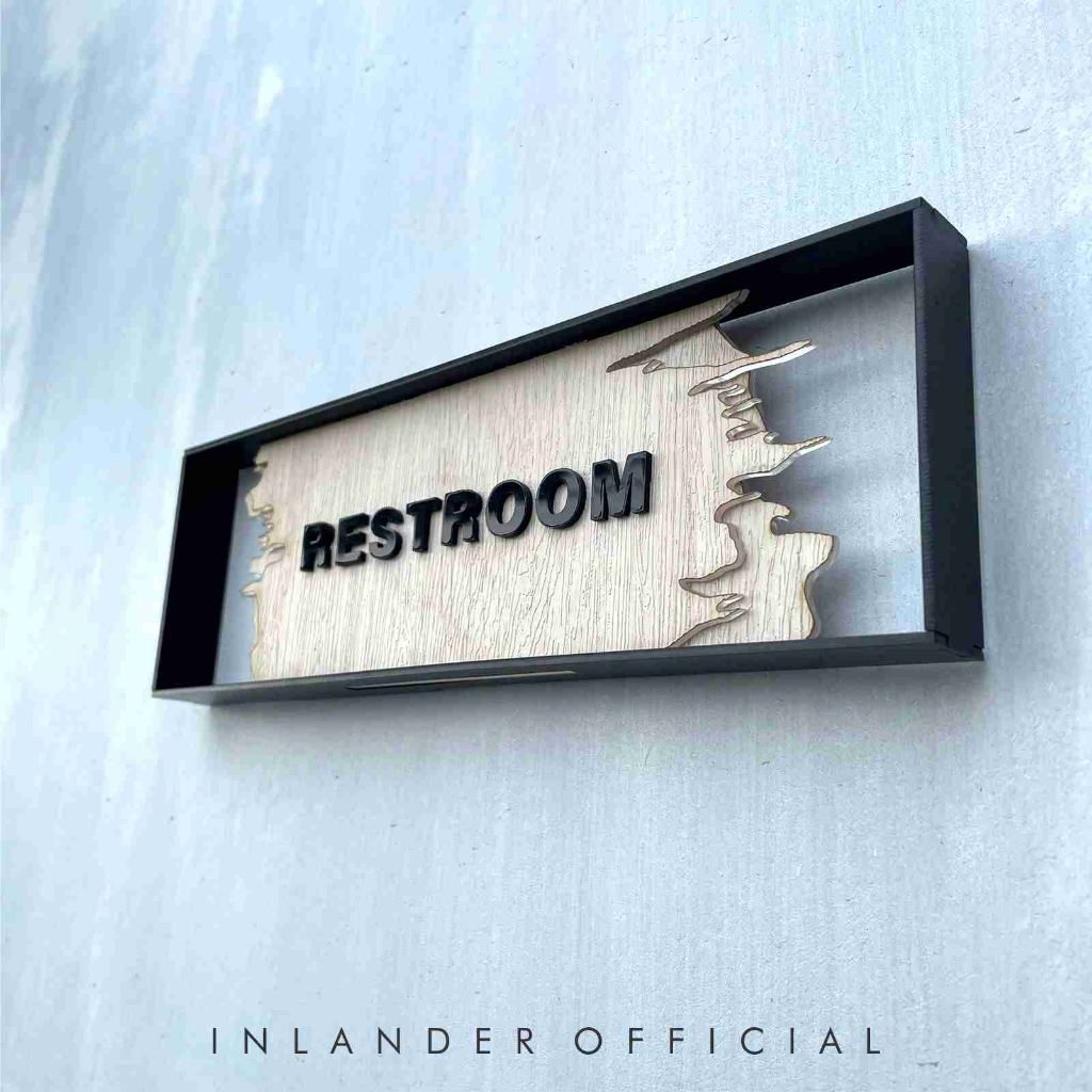 Jual Sign Board Papan Kayu Dekorasi Tanda Toilet Kamar Mandi Akrilik ...