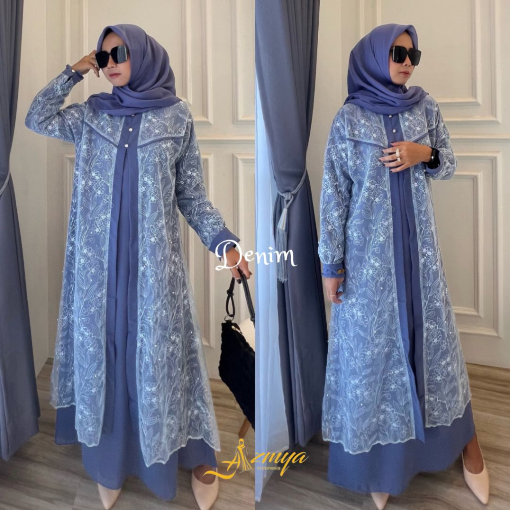 Jual HAYYA MAXY DRESS - Gamis Ceruty Babydoll Mix Brokat - Kondangan ... Jual HAYYA MAXY DRESS - Gamis Ceruty Babydoll Mix Brokat - Kondangan ...