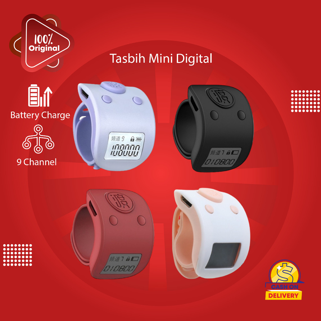 Jual Tasbih Mini Digital LCD Muslim Bisa Cas 9 Channel | Shopee Indonesia