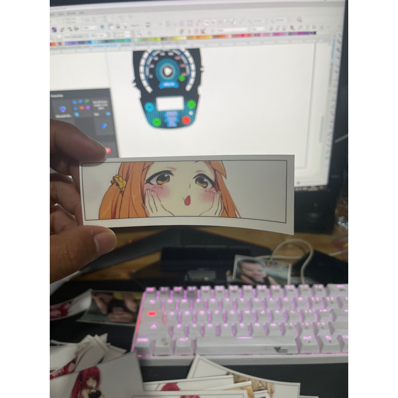 Jual Custome Stiker anime LCD Speedometer Honda new vario 125/150/160 ...