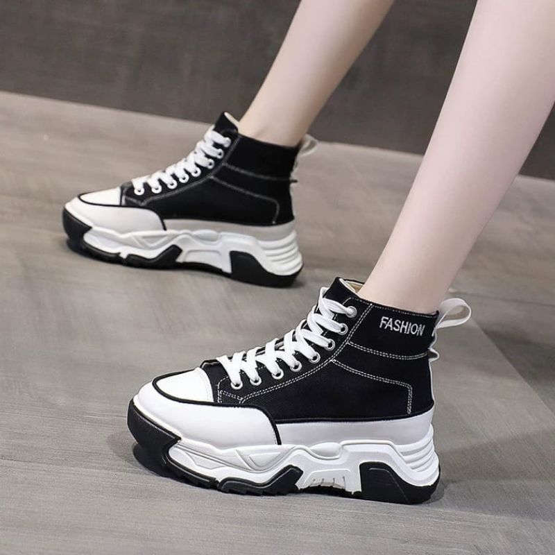 Jual sepatu sneakers boots wanita women shoes trend!!! | Shopee Indonesia