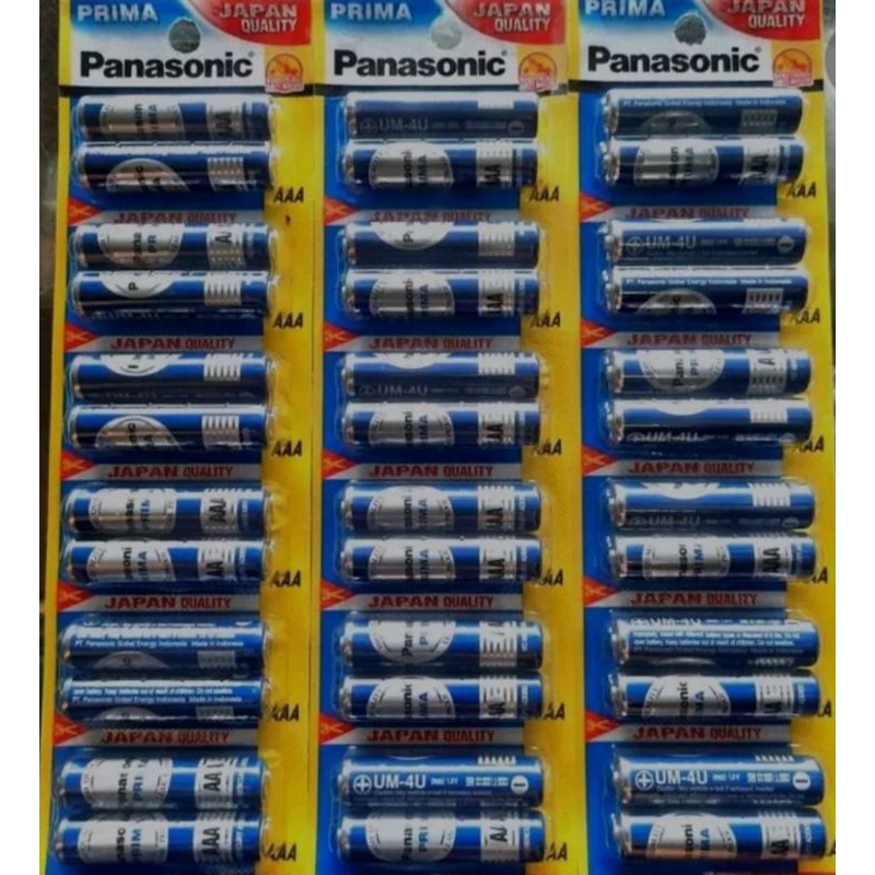 Jual Baterai Panasonic Prima AAA Orignal 12 Pcs | Shopee Indonesia