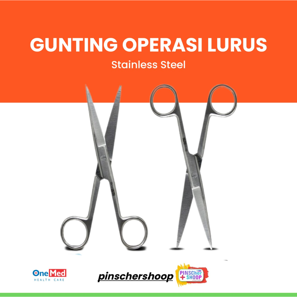 Jual Gunting Operasi Lurus SS Stainless Steel Instrumen | Shopee Indonesia