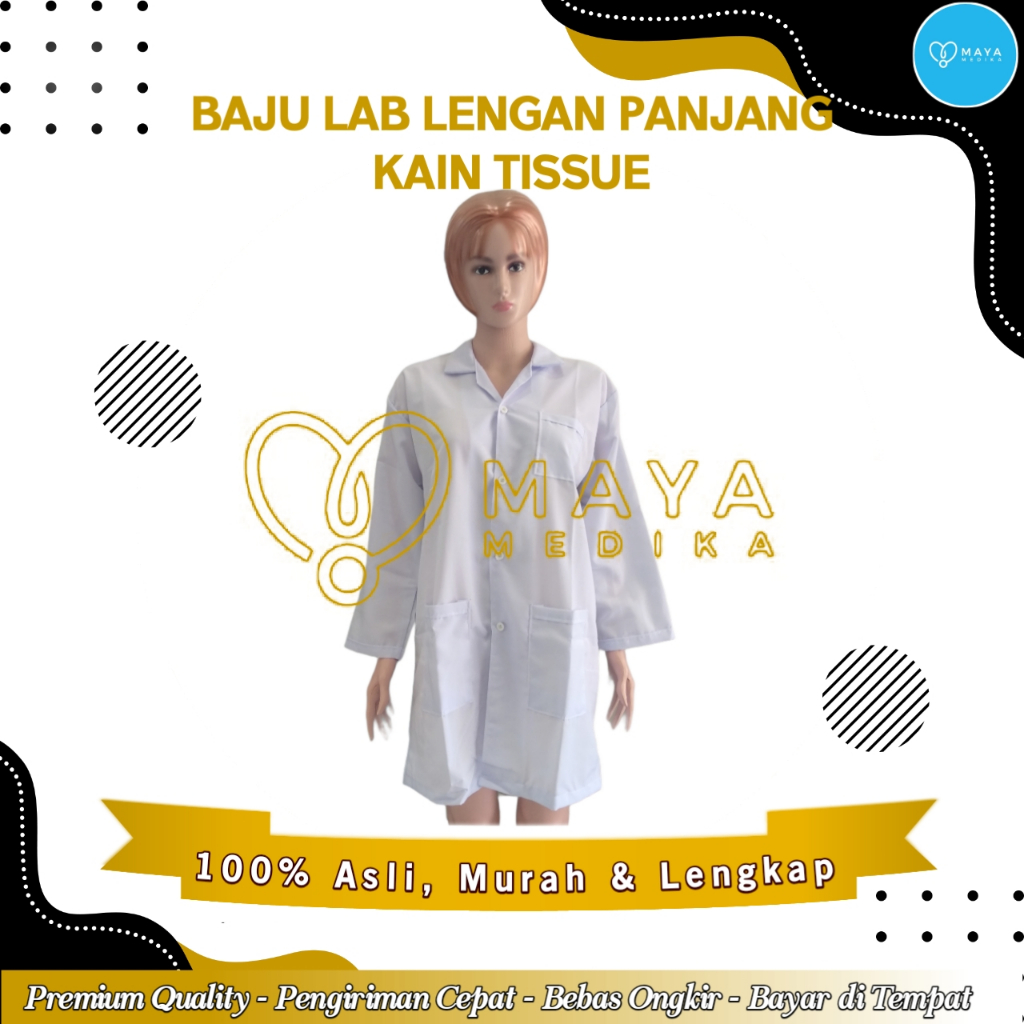 Jual Baju Laboratorium Lengan Panjang Kain Tissue | Shopee Indonesia