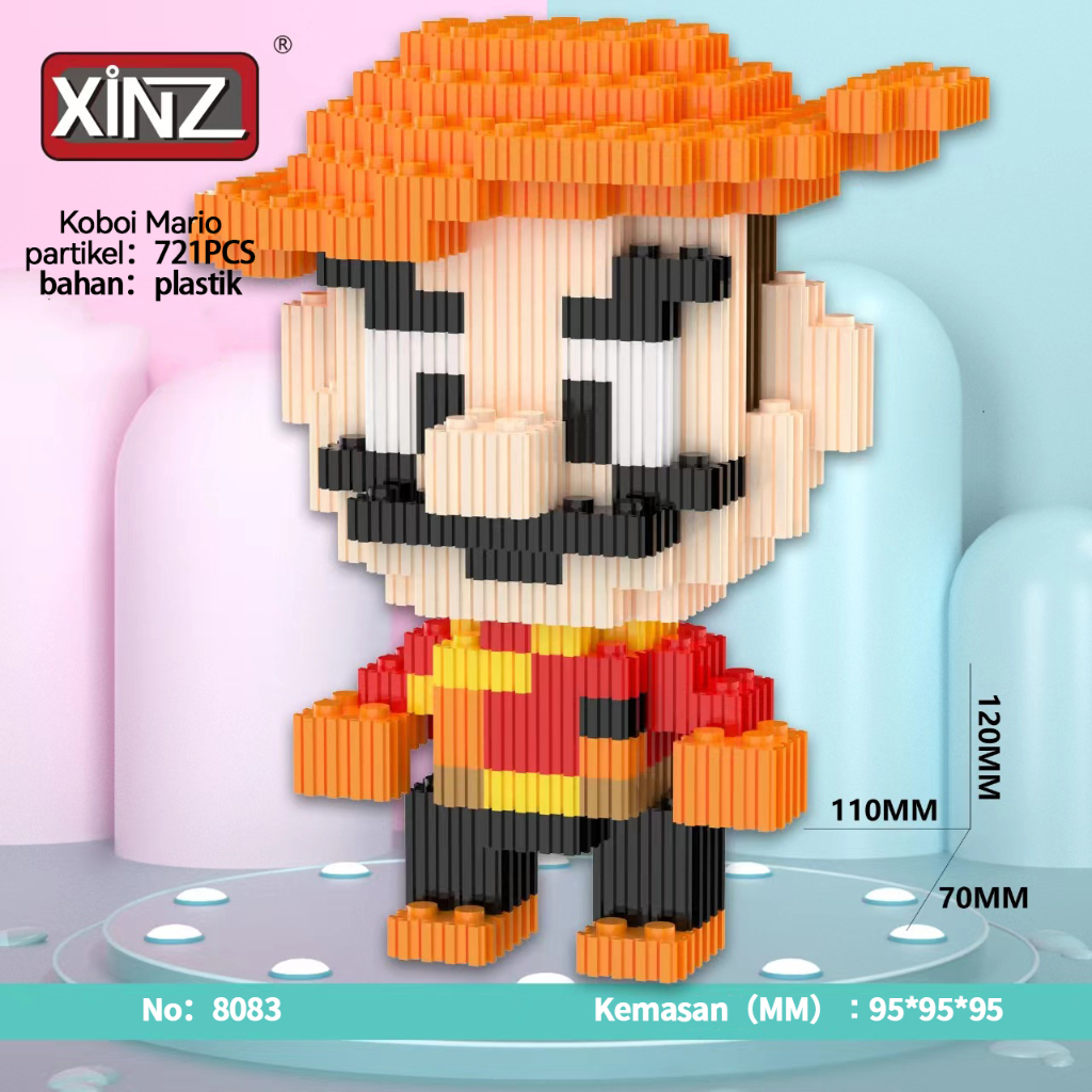 Jual JAKi Block Super mario Blok teka-teki Nano Series kartun mario ...
